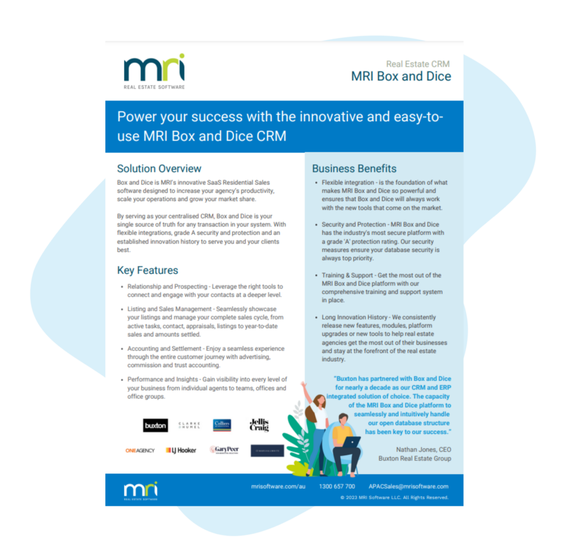 Power your success with MRI Box and Dice | MRI Software AU