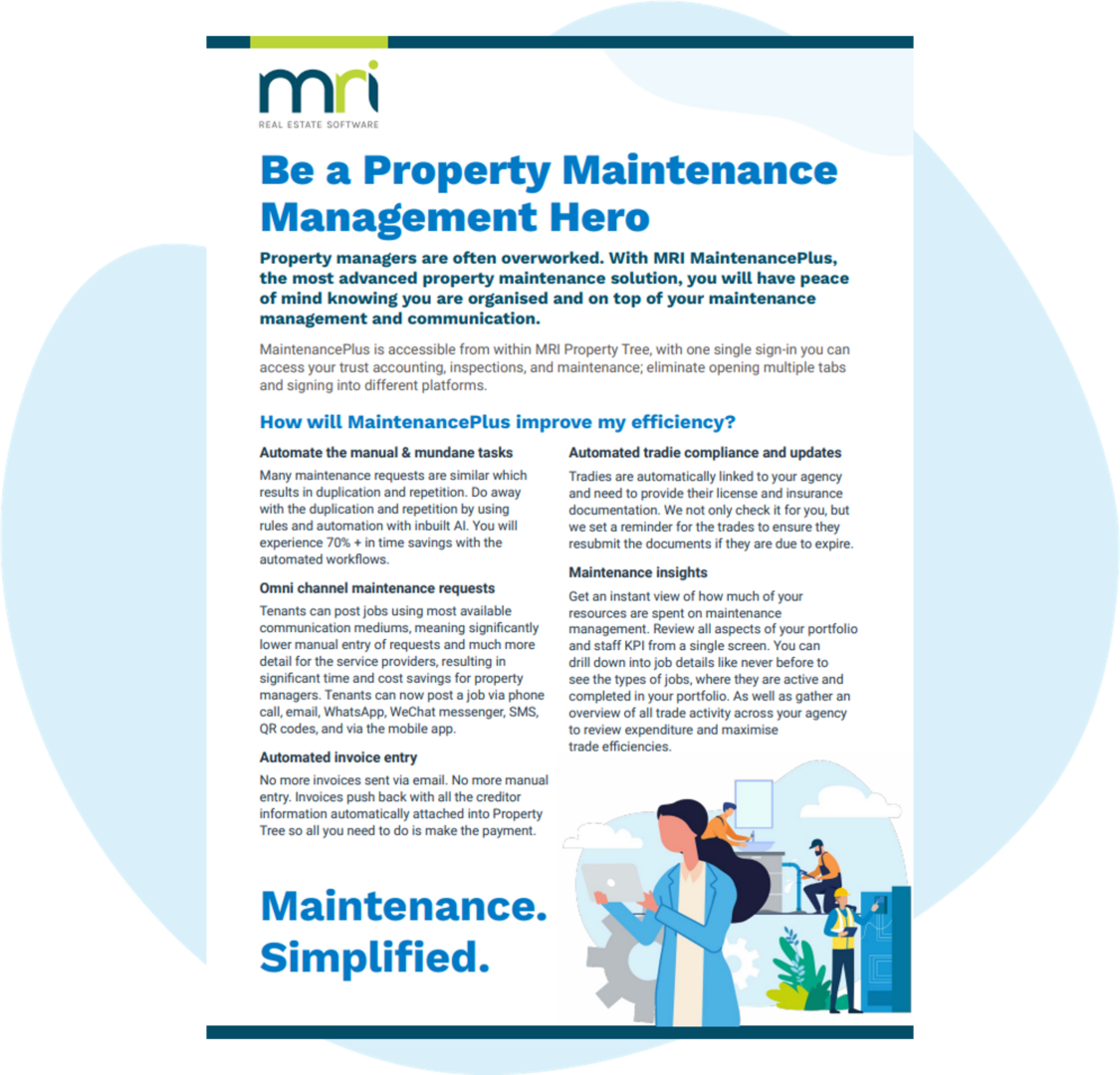 Be A Property Maintenance Management Hero Mri Software Au