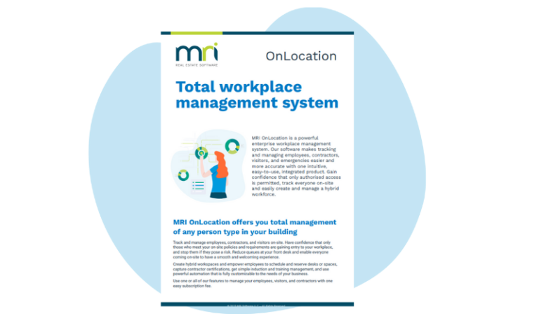 MRI OnLocation: Workplace Management System