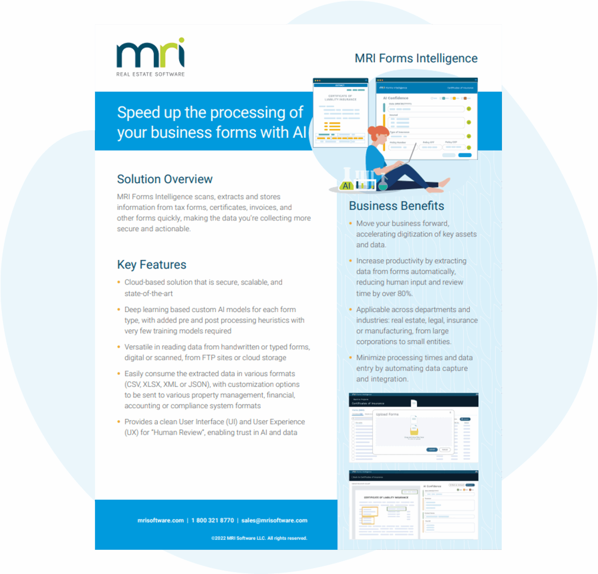 Speed up the processing of your business forms with AI | MRI Software | AU