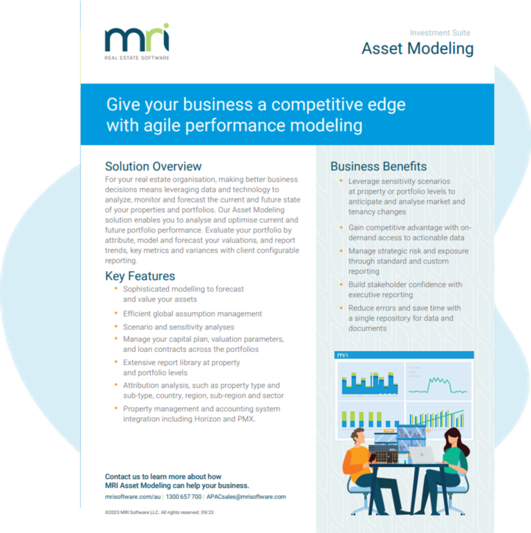 MRI Asset Modeling Datasheet | MRI Software AU