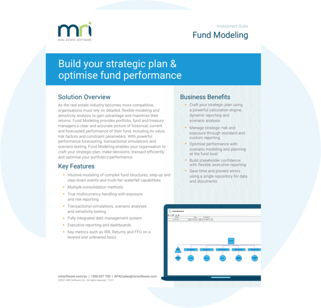 Build your strategic plan & optimise fund performance - MRI Software | AU