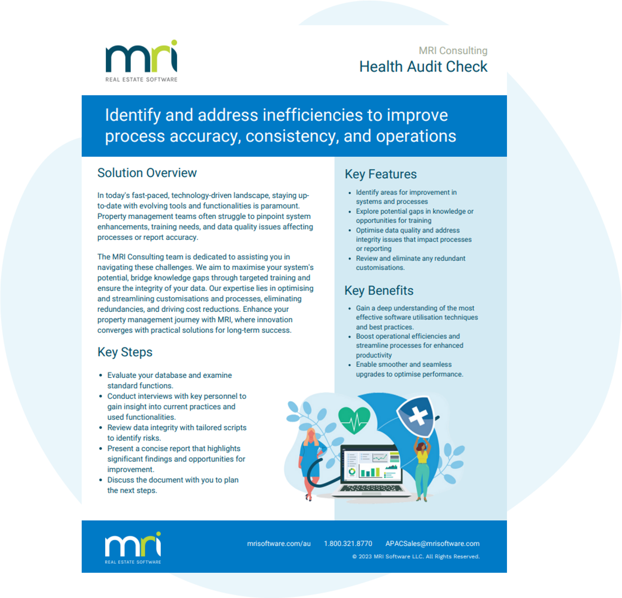 MRI Health Audit Check Datasheet | MRI Software AU