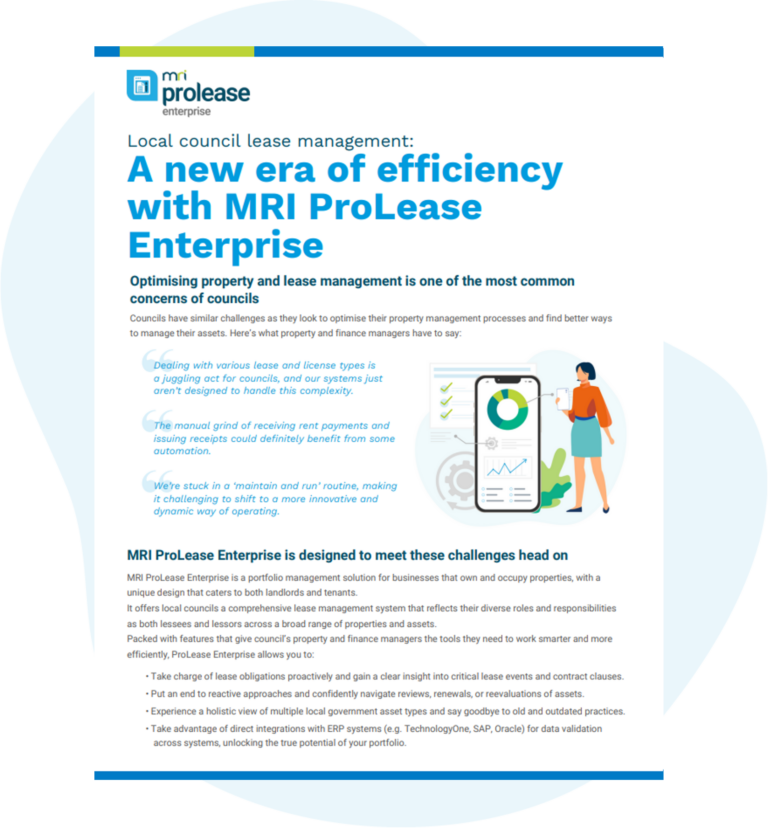 Local council lease management: A new era of efficiency with MRI ProLease Enterprise - Download Now