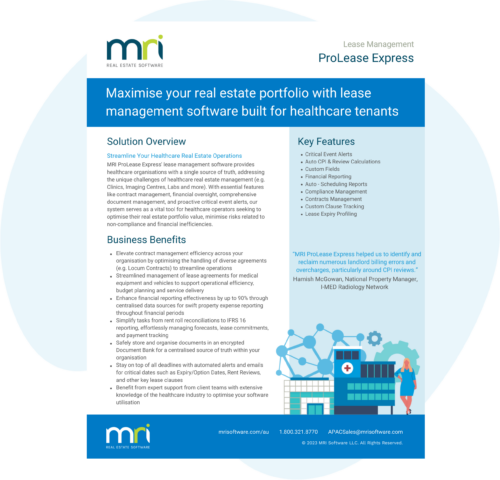 Lease Management Software for Healthcare | MRI Software
