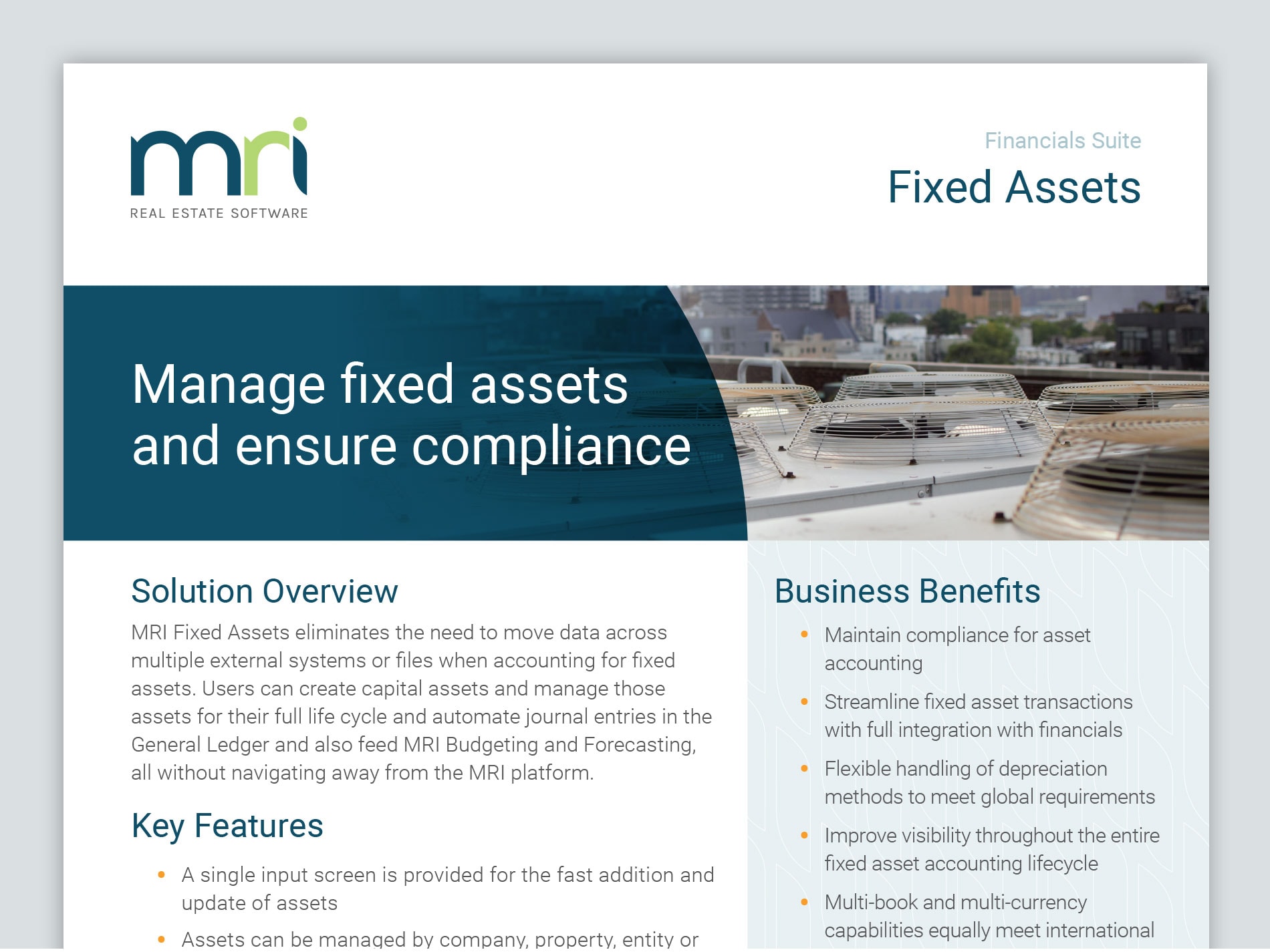 Fixed Asset Accounting - MRI Software | CA