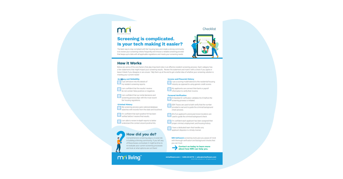Screening is complicated. Is your tech making it easier? - MRI Software ...