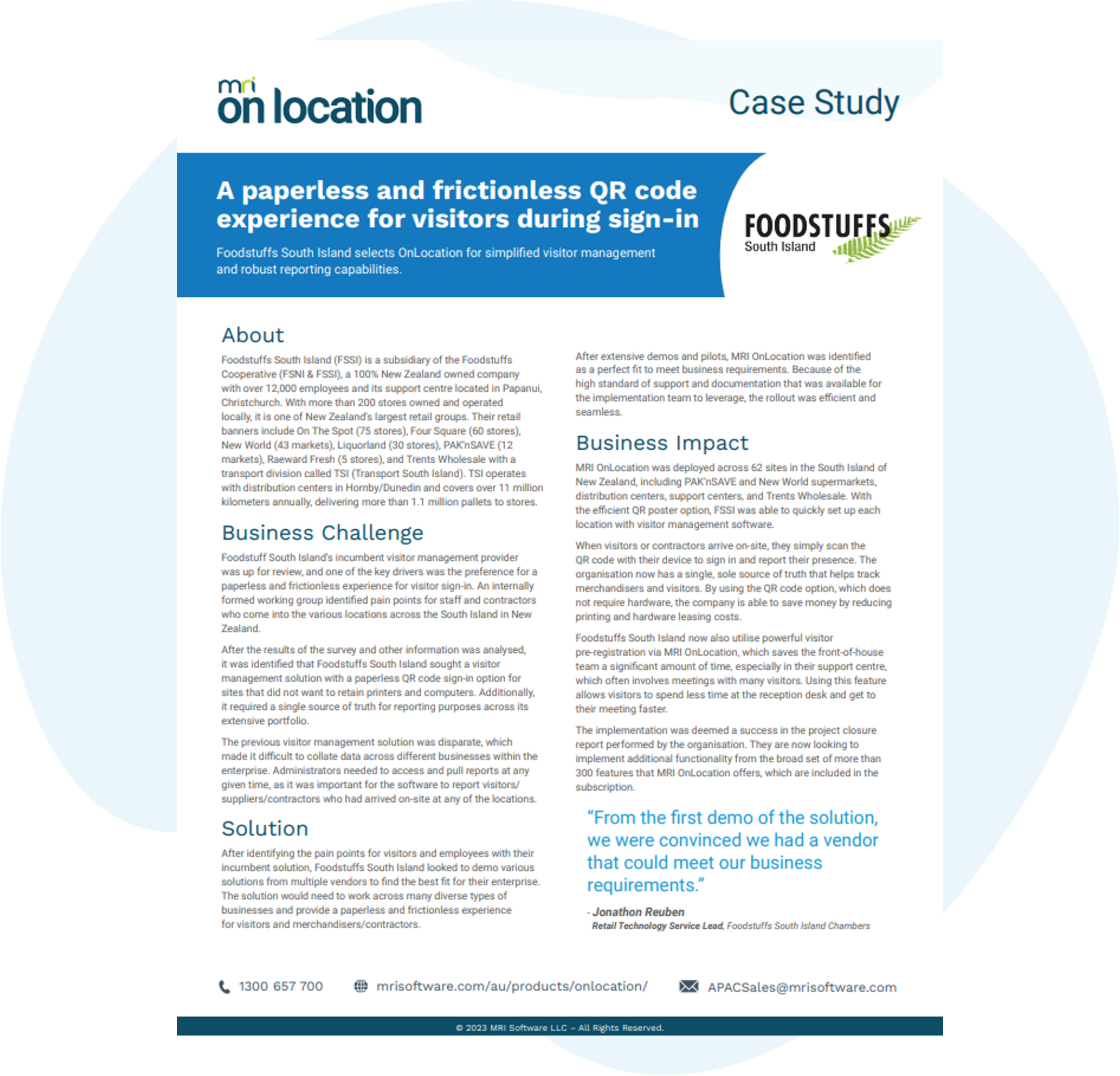 How MRI OnLocation helps you meet compliance requirements