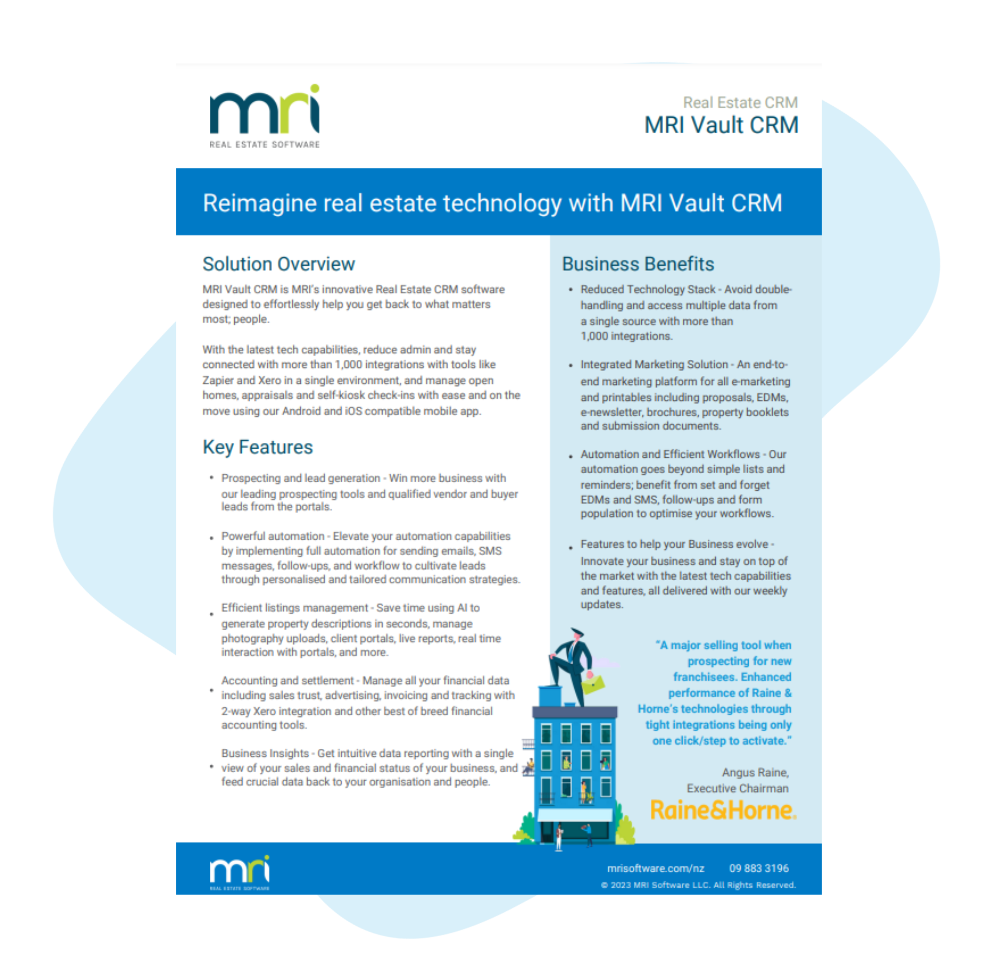 Reimagine real estate technology with MRI Vault CRM - MRI Software | NZ