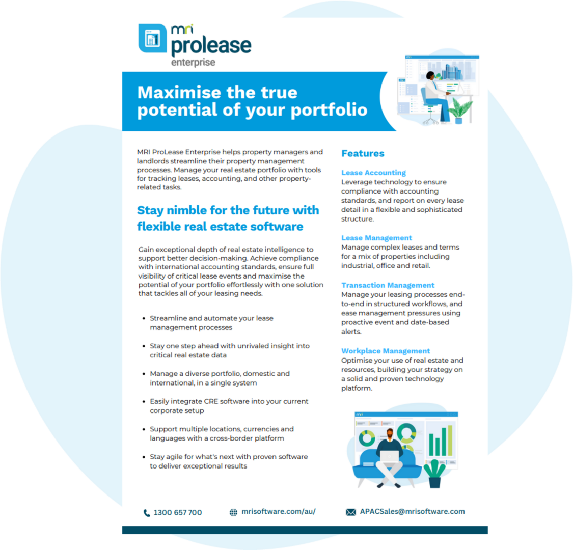 MRI ProLease Enterprise Brochure - MRI Software | SG