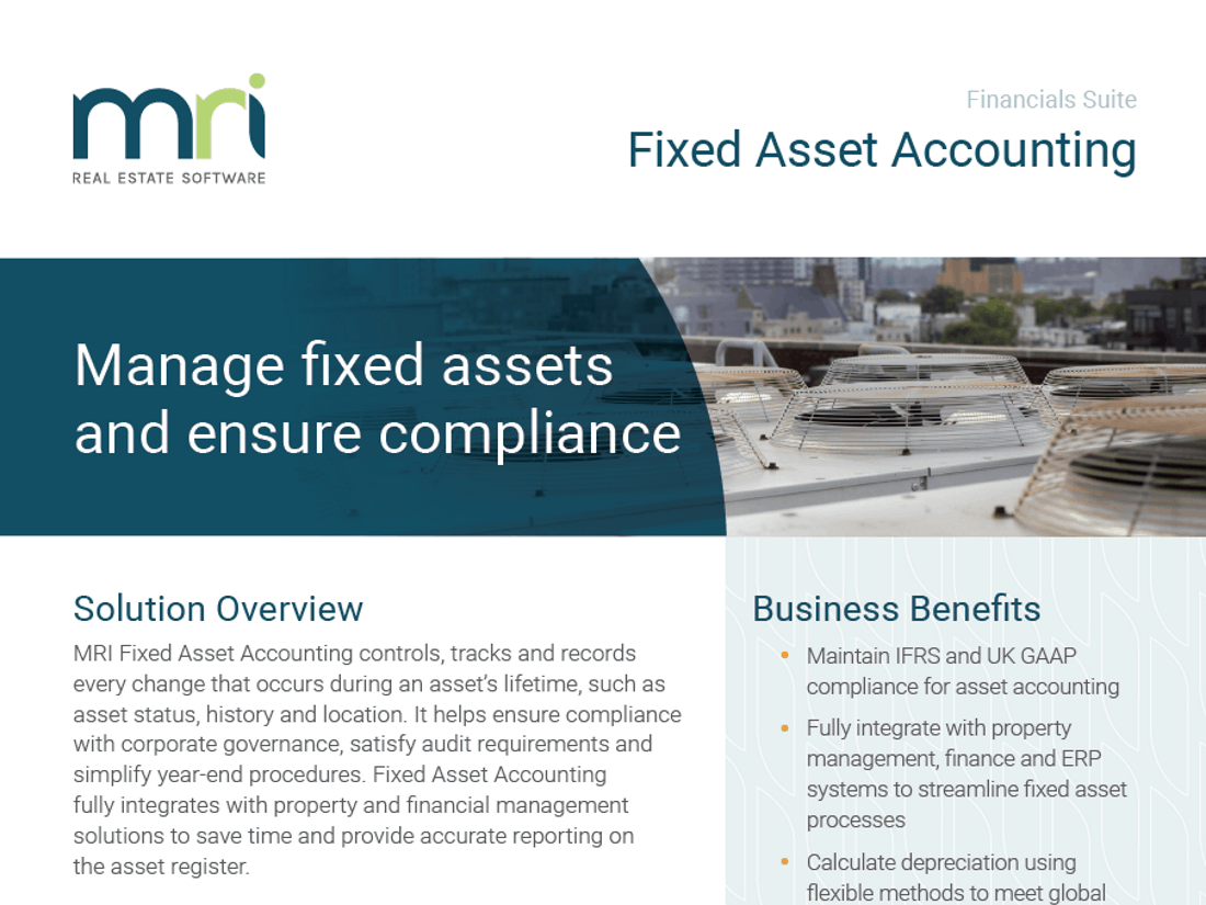 MRI Fixed Asset Accounting - MRI Software | UK