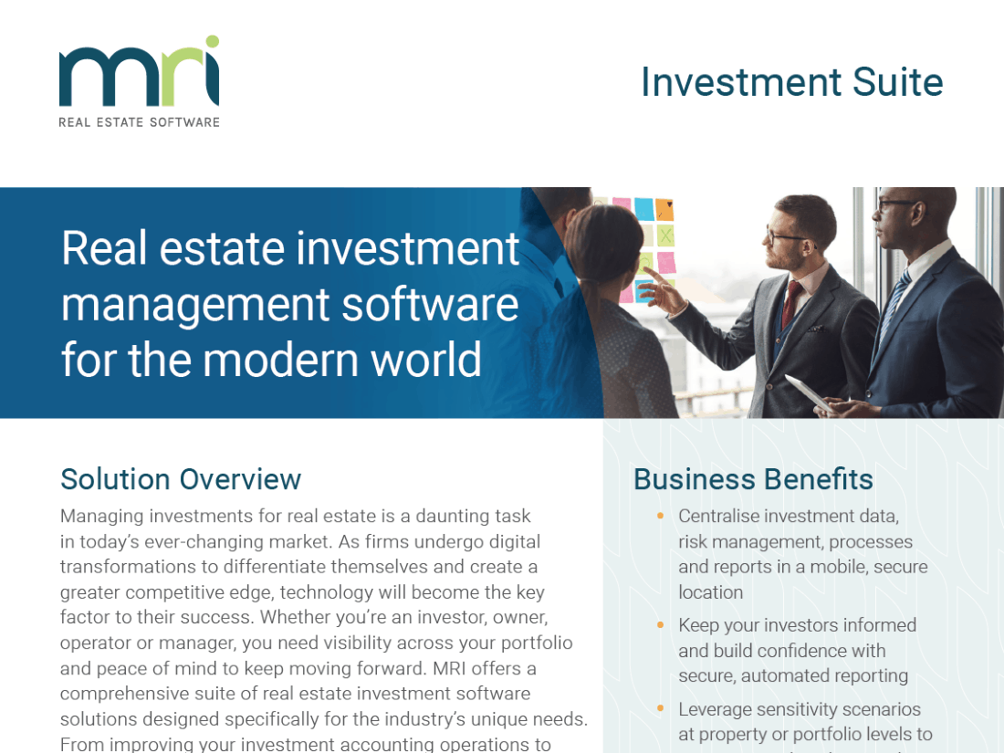 MRI Investment Solutions - MRI Software | UK