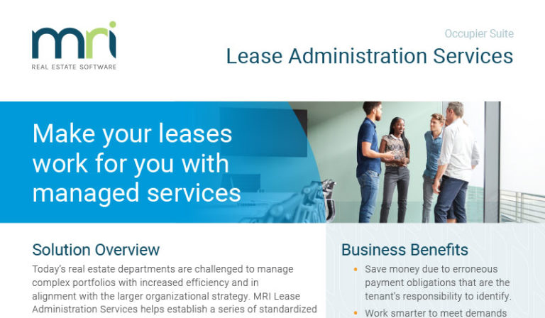 Lease Administration Services - MRI Software | UK