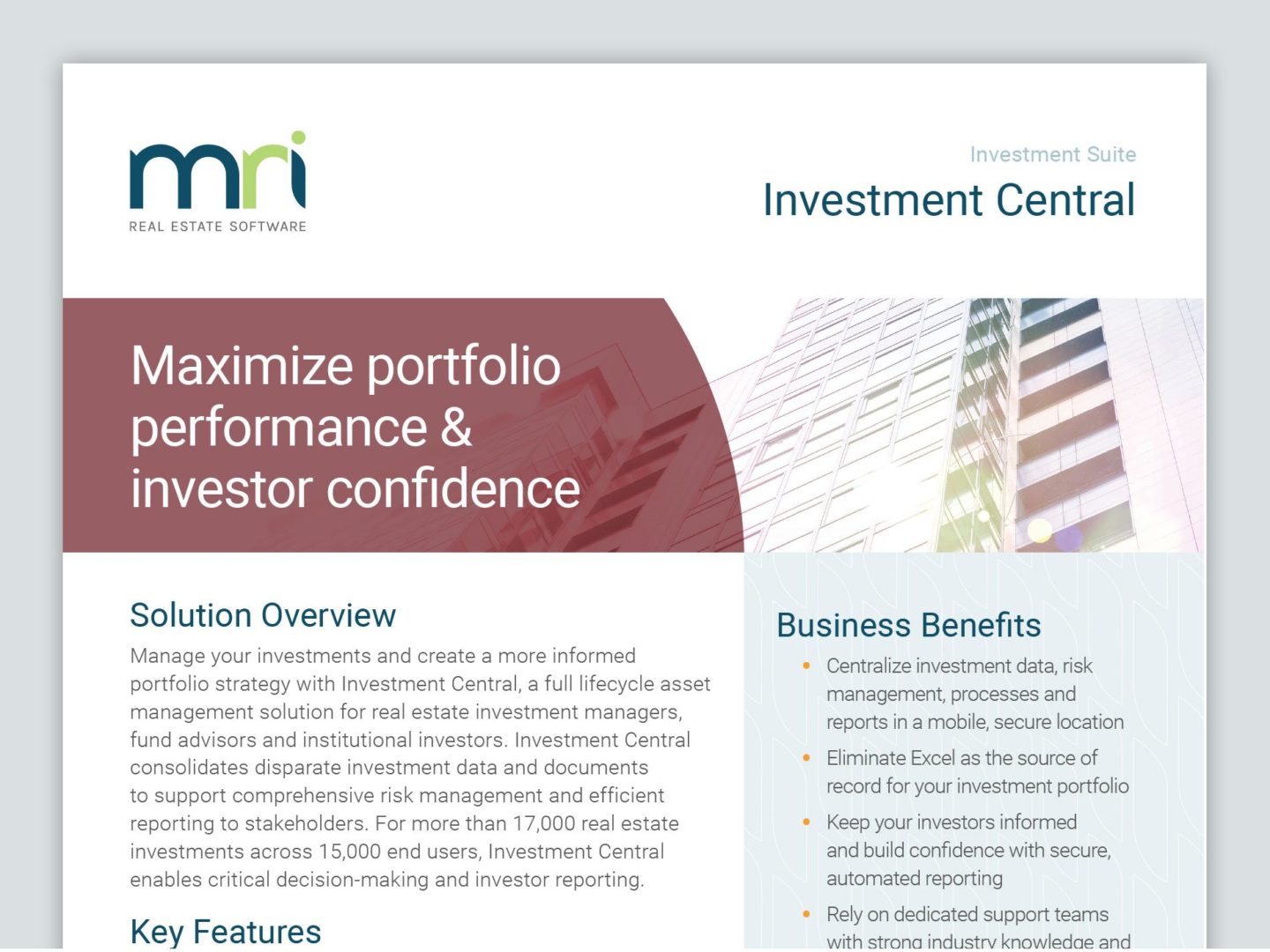 Investment Central - MRI Software