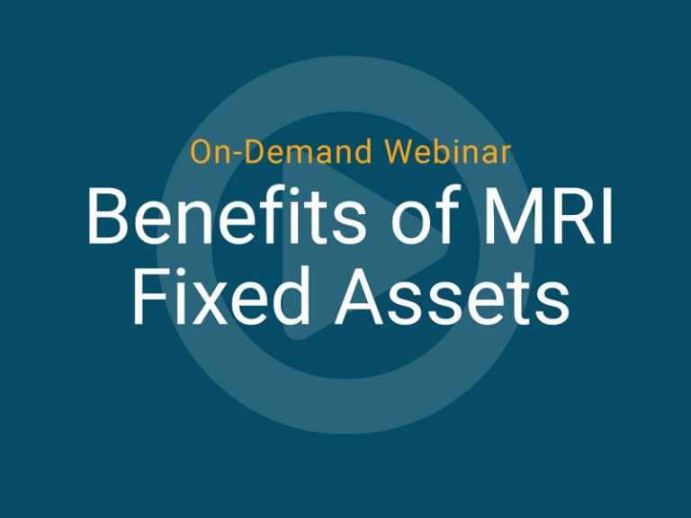 Benefits of MRI Fixed Asset Accounting - MRI Software