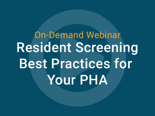 Resident Screening Best Practices for Your PHA - MRI Software