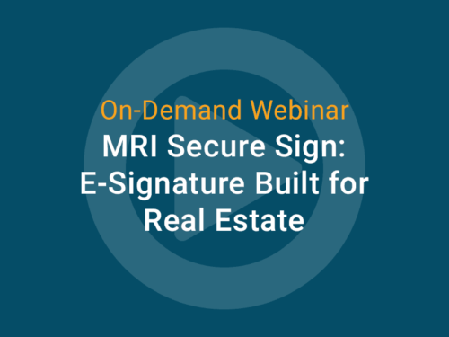 MRI Secure Sign – E-Signature Built for Real Estate - MRI Software