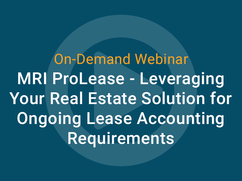 MRI ProLease Central – leveraging your real estate solution for ongoing ...