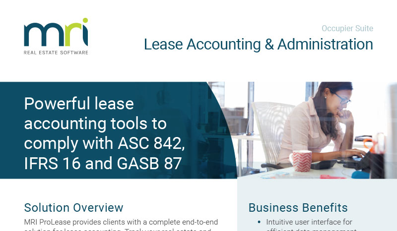 MRI ProLease Lease Accounting & Administration - MRI Software