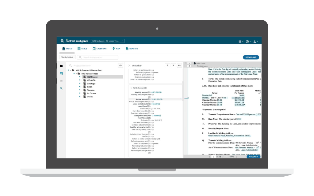 MRI Contract Intelligence | Extract data fast from documents