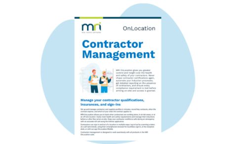 MRI OnLocation: Contractor Management