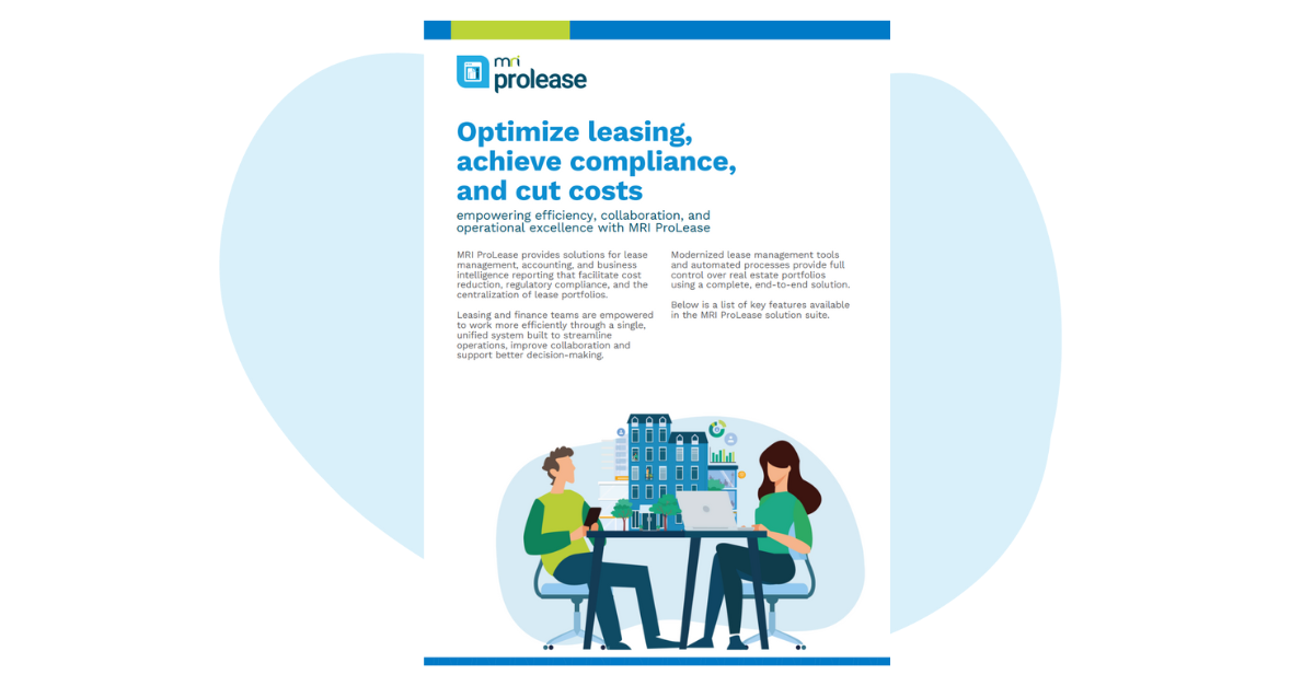 Optimize leasing, achieve compliance, and cut costs - MRI Software